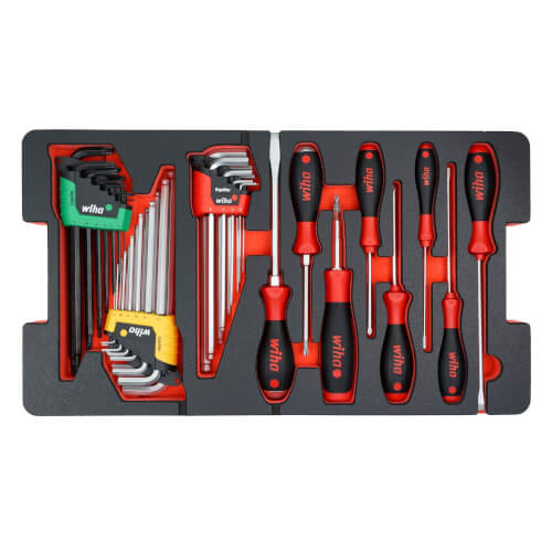 92100 - Wiha 92100 - 194-Piece Premium Kit In Rolling Tool Box