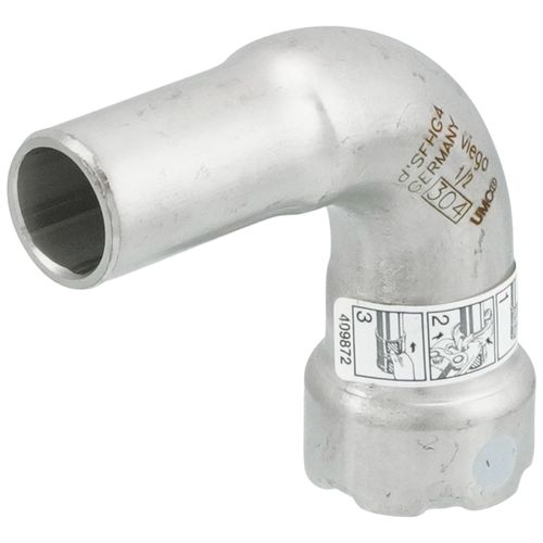 95030 - Viega 95030 - 1/2" MegaPress 304 FKM Stainless Steel 90° Street ...