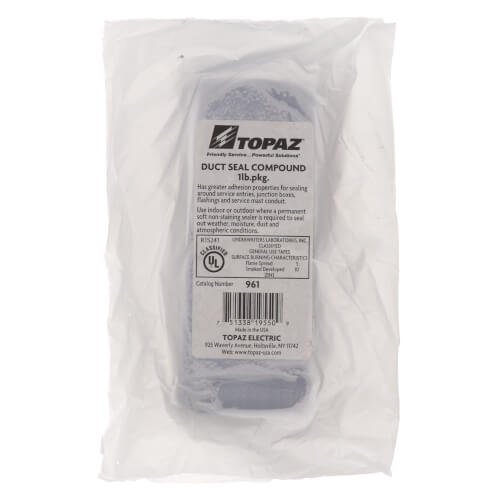 961 - Southwire 961 - 1 lb. Duct Seal Weatherproof Compound (Gray)
