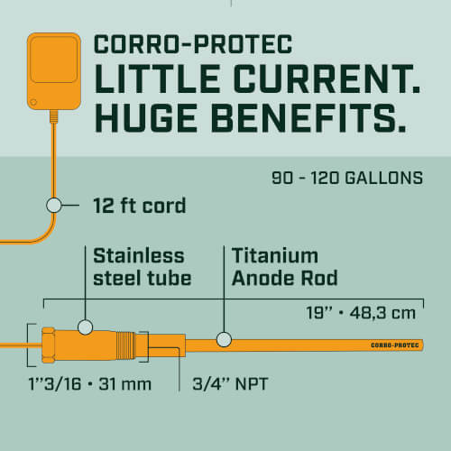 96388 - Corro-Protec 96388 - CP-R Water Heater Powered Titanium Anode ...