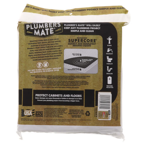 97260 - Rectorseal 97260 - Plumber's Mate – Absorbent Utility Pads (6 Pack)