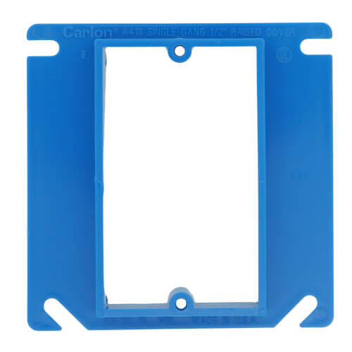 A410 - Carlon A410 - 1-Gang Non-Metallic Box Cover, 4" Square, 1/2 ...