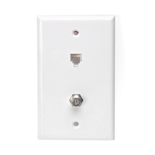 40258-W - Leviton 40258-W - Standard Telephone Wall Jack, 6P6C X F ...