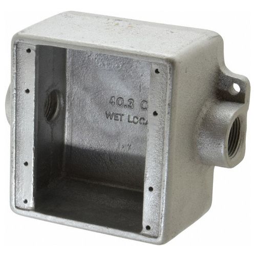 FDC222-TB - ABB FDC222-TB - 3/4" Deep 2 Gang Cast Device Box, Gray Iron ...