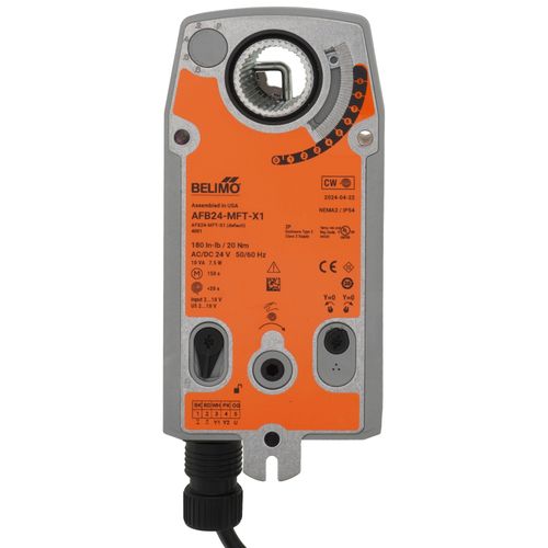 AFB24-MFT-X1 - Belimo AFB24-MFT-X1 - Spring Return Multi Function Modulating Valve Actuator (24V)
