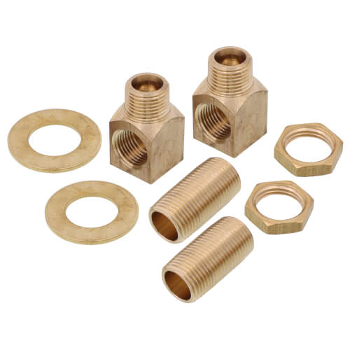 B-0230-K - T&S Brass B-0230-K - 1/2" NPT Nipple, Lock Nut & Washer ...