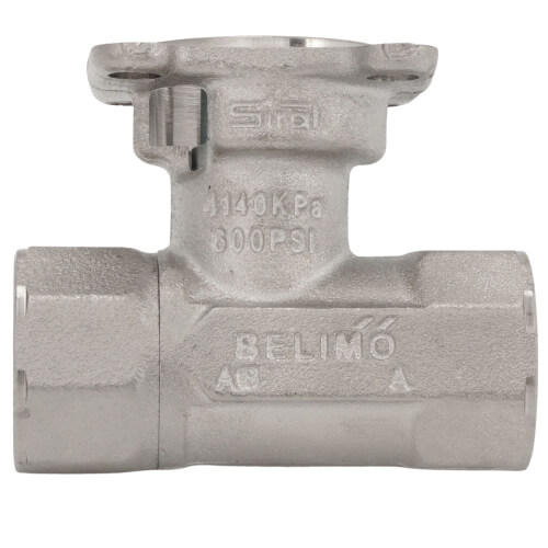 B210B - Belimo B210B - 1/2" B2 Series, 2-Way Characterized Control Brass Valve w/ Chrome Plated ...