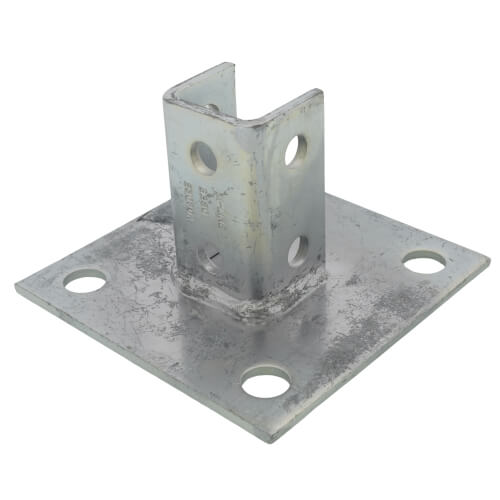 B280SQZN - Cooper B-Line B280SQZN - 6" x 6" x 3-1/2" Zinc Post Base ...