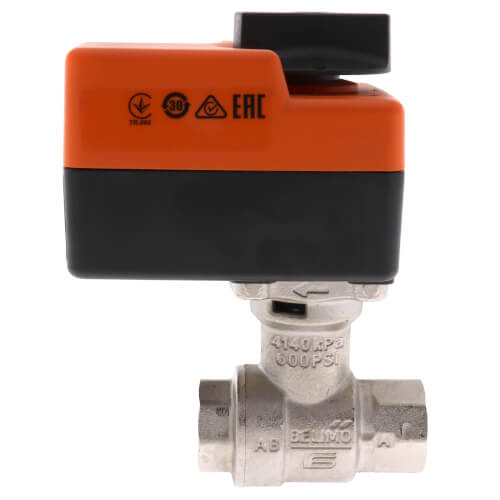 B313B-TR24-SR-T - Belimo B313B-TR24-SR-T - 1/2" 3-Way Characterized Control Valve w/ Non-Spring ...