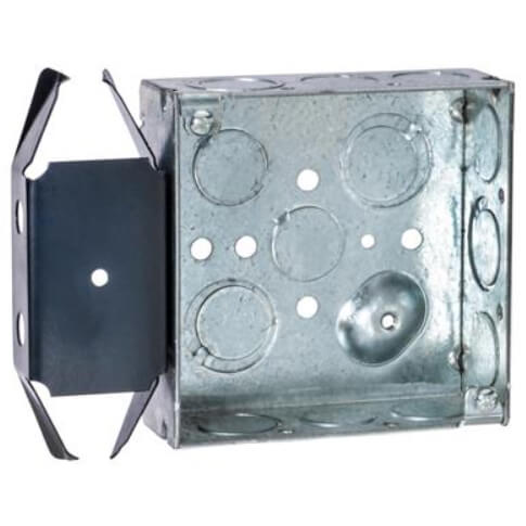 B6227 - Topaz B6227 - 4" Square Welded Box 1-1/2" Deep with Metal Stud ...
