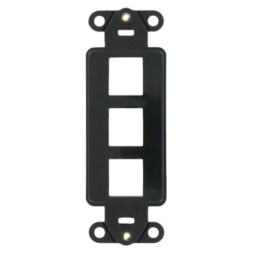 41643-E - Leviton 41643-E - Quickport, Decora Insert, 3-port (Black)