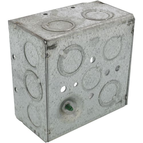 B8452 - Southwire B8452 - 4" Square Welded Box, 2-1/8" Deep w/ 1/2" & 3 ...