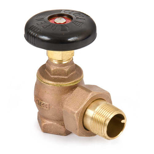 48120 - Everflow 48120 - 1" (FIP x Male Union) Steam Angle Radiator Valve