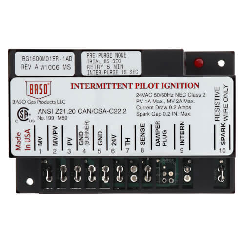 BG1600M01ER-1AD - Baso Gas Products BG1600M01ER-1AD - 24V Intermittent ...