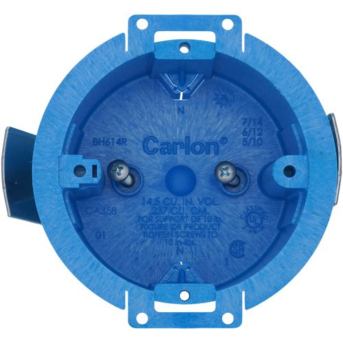 BH614R - Carlon BH614R - 3-1/2" Dia. Round Old/New Work Wall Box w ...