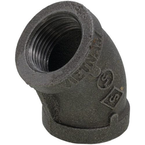 BL45E075C - Bluefin BL45E075C - 3/4" Black 45° Elbow