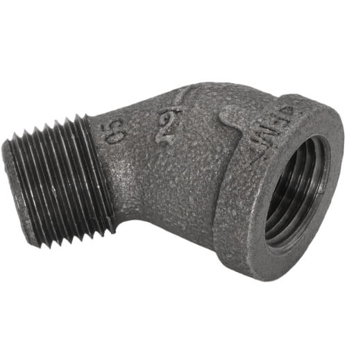 BL45S050C - Bluefin BL45S050C - 1/2" Black 45° Street Elbow