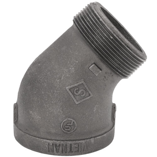BL45S200C - Bluefin BL45S200C - 2" Black 45° Street Elbow