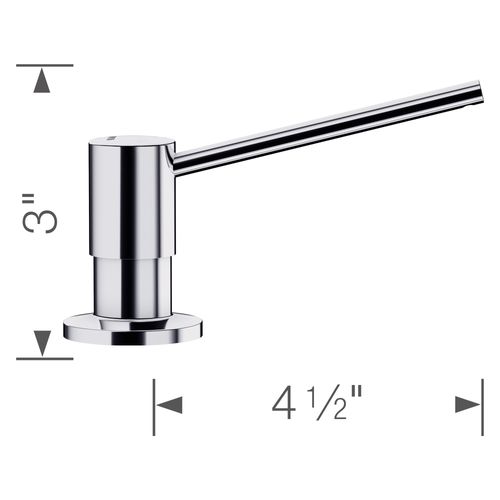 400601 - Blanco 400601 - Torre Soap Dispenser - Chrome, 400601