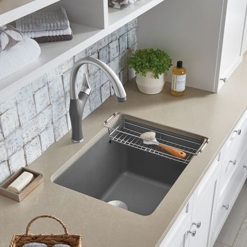 401923 - Blanco 401923 - Liven SILGRANIT 25" Single Bowl Dual Mount ...