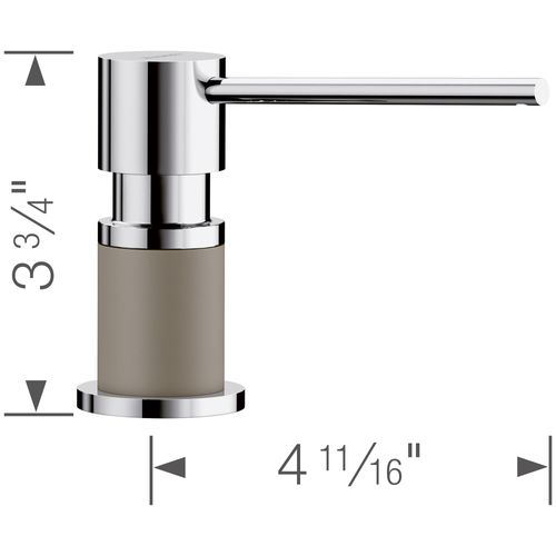 402306 - Blanco 402306 - Lato Soap Dispenser - Chrome/Truffle, 402306