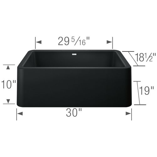 402576 - Blanco 402576 - Ikon SILGRANIT 30" Single Bowl Apron-Front ...