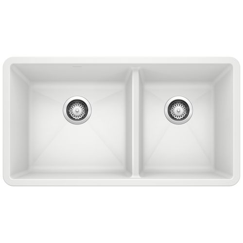 441125 - Blanco 441125 - Precis SILGRANIT 33" 60/40 Double Bowl ...