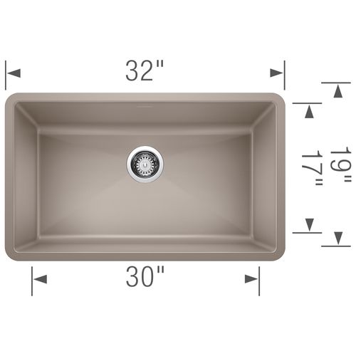 441297 - Blanco 441297 - Precis SILGRANIT 32" Super Single Undermount ...