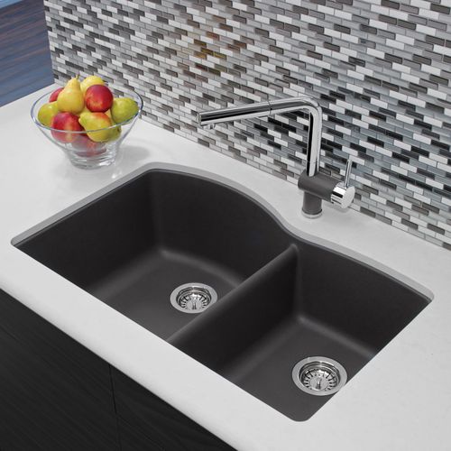 441469 - Blanco 441469 - Diamond SILGRANIT 32" 60/40 Double Bowl ...