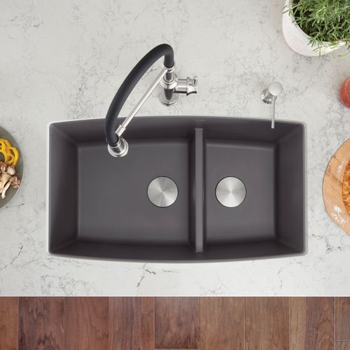 441474 - Blanco 441474 - Performa SILGRANIT 33" 60/40 Double Bowl ...
