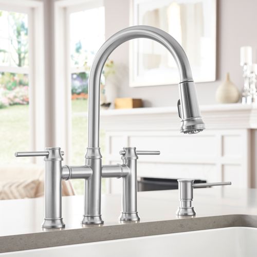 442505 - Blanco 442505 - Empressa Pull-Down Dual-Spray Bridge Faucet ...