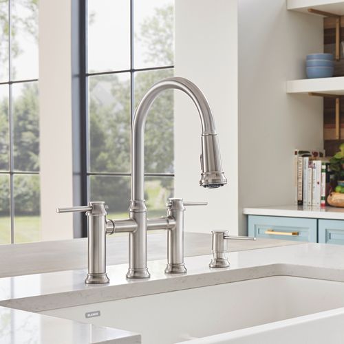 442505 - Blanco 442505 - Empressa Pull-Down Dual-Spray Bridge Faucet ...