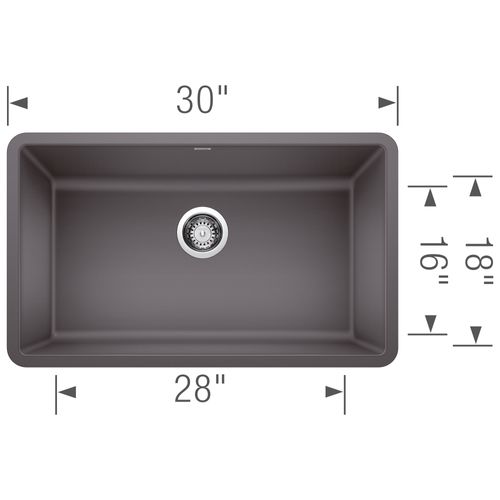 442530 - Blanco 442530 - Precis SILGRANIT 30" Single Bowl Undermount ...