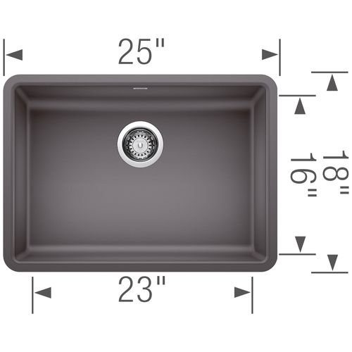 442539 - Blanco 442539 - Precis SILGRANIT 25" ADA Single Bowl ...
