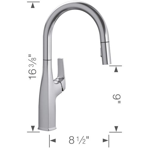 442678 - Blanco 442678 - Rivana High-Arc Pull-Down Dual-Spray Kitchen ...