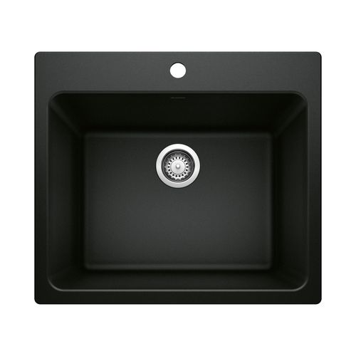 442924 - Blanco 442924 - Liven SILGRANIT 25" Single Bowl Dual Mount ...