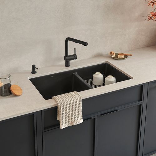 442926 - Blanco 442926 - Precis SILGRANIT 33" 60/40 Double Bowl ...