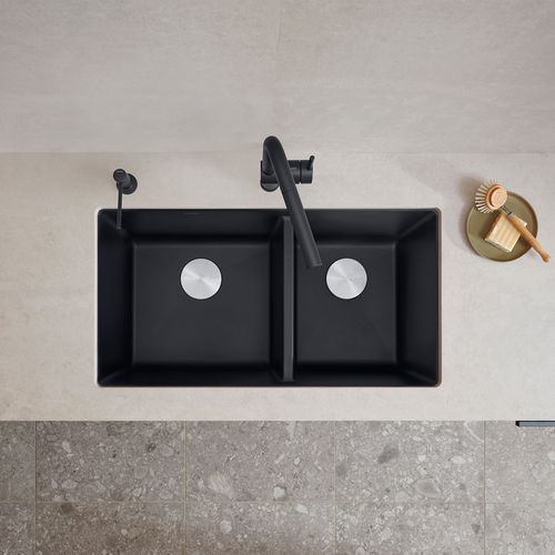 442926 - Blanco 442926 - Precis SILGRANIT 33" 60/40 Double Bowl ...