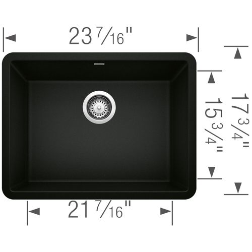 442928 - Blanco 442928 - Precis SILGRANIT 24" Single Bowl Undermount ...