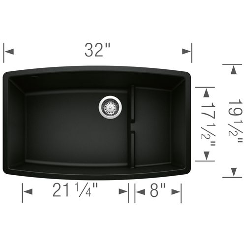 442936 - Blanco 442936 - Performa Cascade SILGRANIT 32" Single Bowl ...