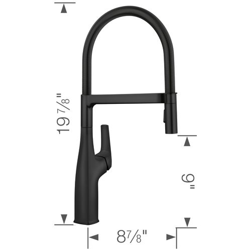 443019 - Blanco 443019 - Rivana Semi-Pro Pull-Down Dual-Spray Kitchen ...