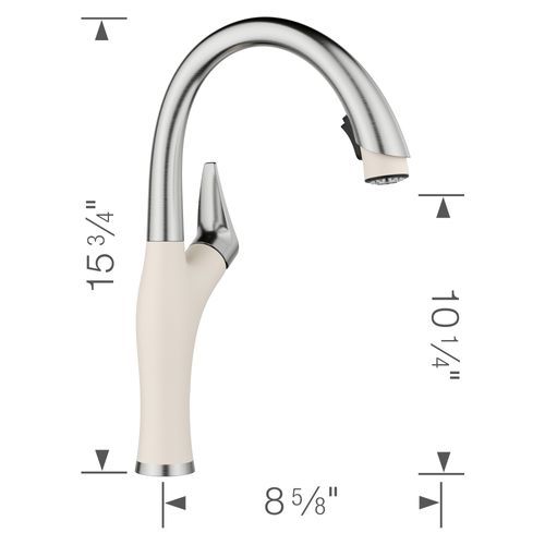 443040 - Blanco 443040 - Artona Pull-Down Dual-Spray Kitchen Faucet ...