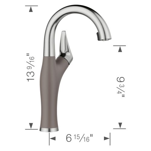 443042 - Blanco 443042 - Artona Pull-Down Dual-Spray Bar Faucet - PVD ...