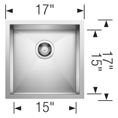 443049-BLANCO - Blanco 443049-BLANCO - Quatrus R0 17" Stainless Steel ...