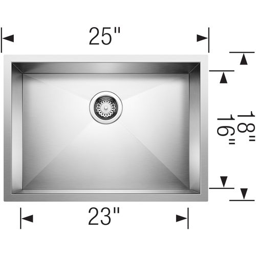443051-BLANCO - Blanco 443051-BLANCO - Quatrus R0 25" Single Bowl ...