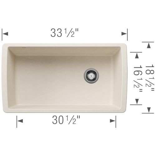 443071 - Blanco 443071 - Diamond SILGRANIT 33" Super Single Undermount ...