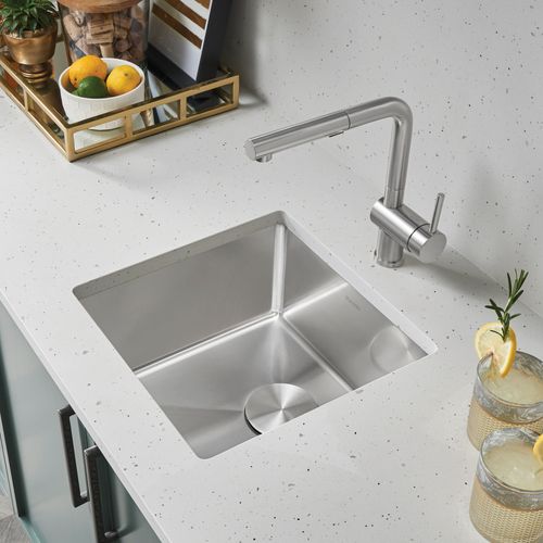 443144 - Blanco 443144 - Quatrus R15 17" Undermount Stainless Steel Bar ...