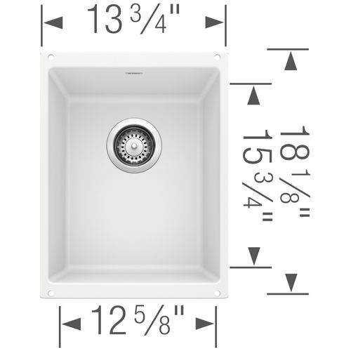513422 - Blanco 513422 - Precis SILGRANIT 13" Undermount Bar Sink (White)