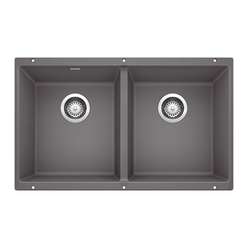 519050 - Blanco 519050 - Precis SILGRANIT 29" 50/50 Double Bowl ...