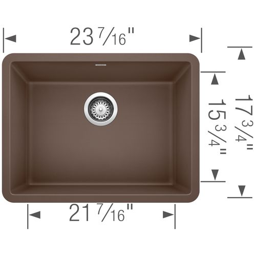 522418 - Blanco 522418 - Precis SILGRANIT 24" Single Bowl Undermount ...